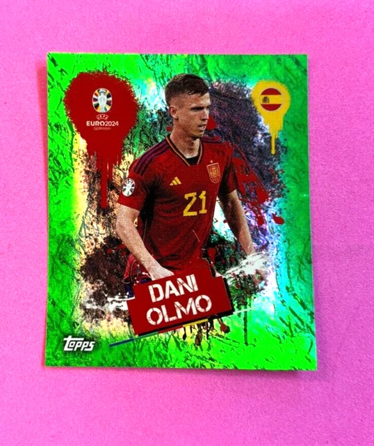 TOPPS UEFA EURO 2024 - Dani Elmo Sticker - Green/Grun - Parallel - Esp ...