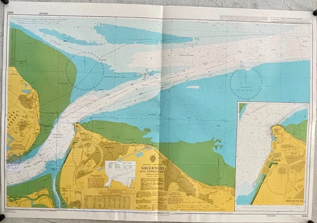 CARTE DU PORT De SHEERNESS Et Des Approches ENGLAND CÔTE EST EUR 50,23 ...