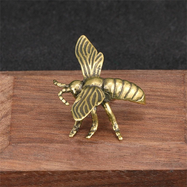 STATUE D'ABEILLE EN laiton massif d??coration d'int??rieur unique fait main lait EUR 8,93 ...