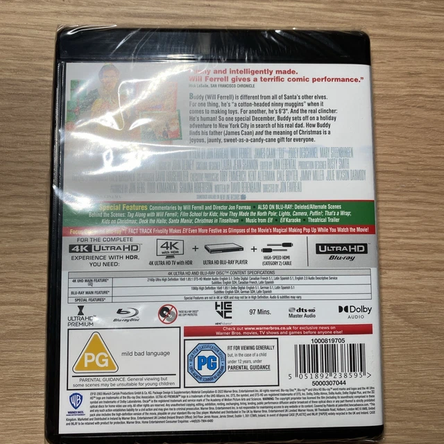 ELF 4K UHD Blu-ray + Blu-Ray £17.22 - PicClick UK