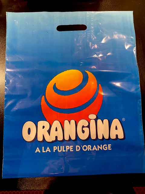 RARE ANCIEN GRAND sac plastique publicitaire Orangina Vintage EUR 4,00 ...