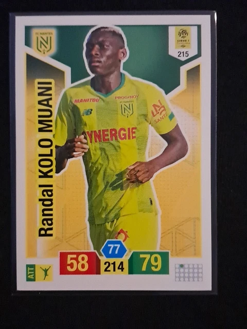 PANINI ADRENALYN XL 2029-20Ligue 1 Ronald Kolo Muani #215 Rookie Fc ...