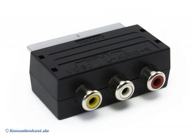 PS2 - ORIGINAL Sony Scart - Adapter für Cinchkabel / Cinch Kabel / VMC ...