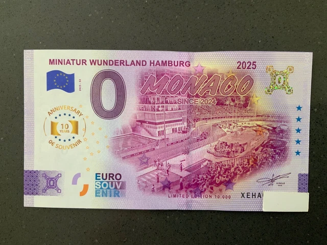ANNIVERSARY-NULL-0-EURO-SOUVENIR-SCHEIN 2025-32 # Miniatur-Wunderland ...