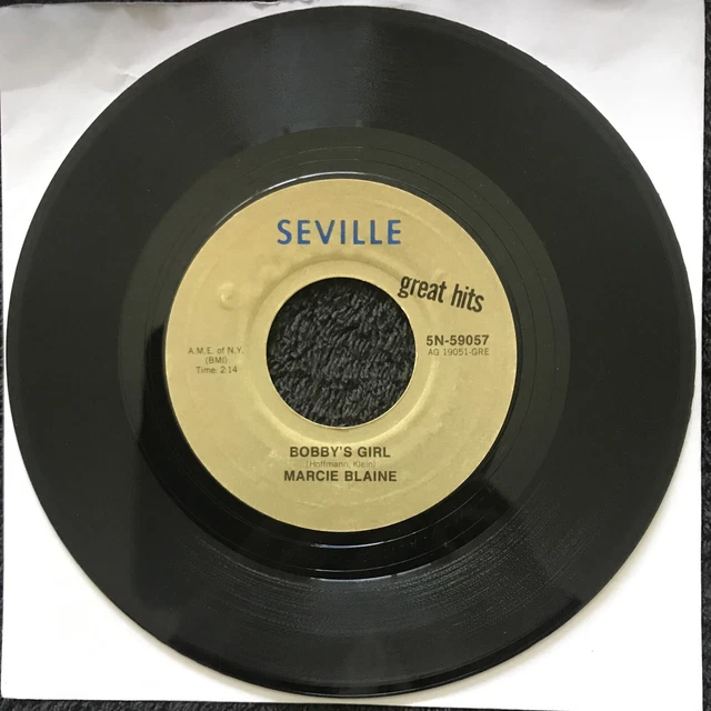 MARCIE BLAINE - Bobby's Girl / Ernie Maresca Shout Shout 7'' US TESTED ...