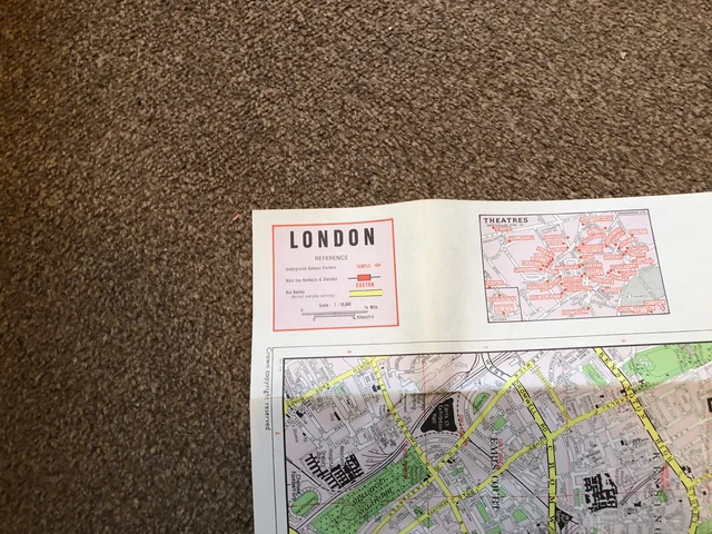 LARGE GEOGRAPHIA POCKET Street Map Of London 1960’s £18.50 - PicClick UK