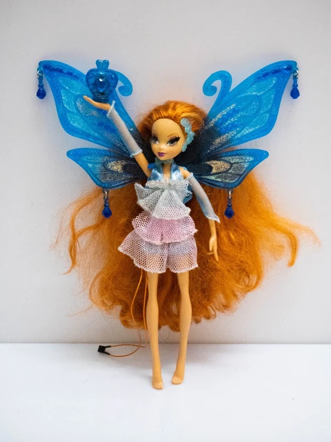 WINX CLUB ENCHANTIX Pixie Flight Bloom Puppe 25,5cm Mattel Rainbow Blau ...