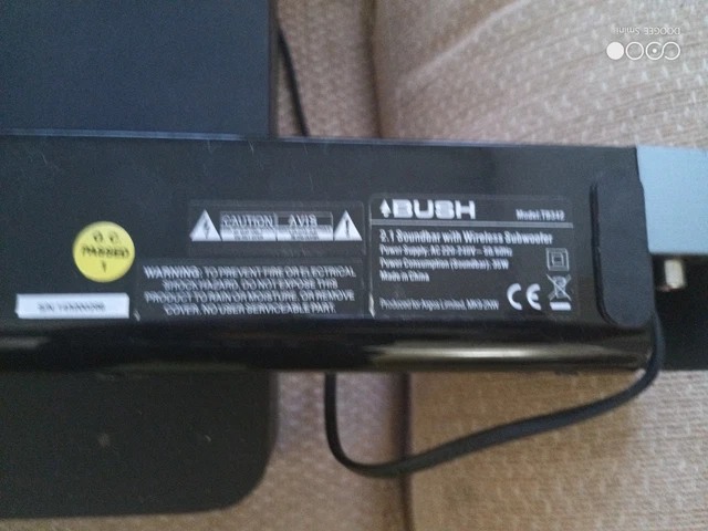 BUSH SOUND BAR and Sub woofer. TB342 £37.10 - PicClick UK
