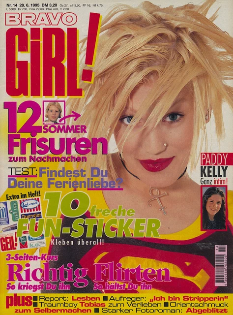 MAGAZINE BRAVO GIRL n° 14 / 28. 6. 1995, WORLDS APART. EUR 12,00 ...