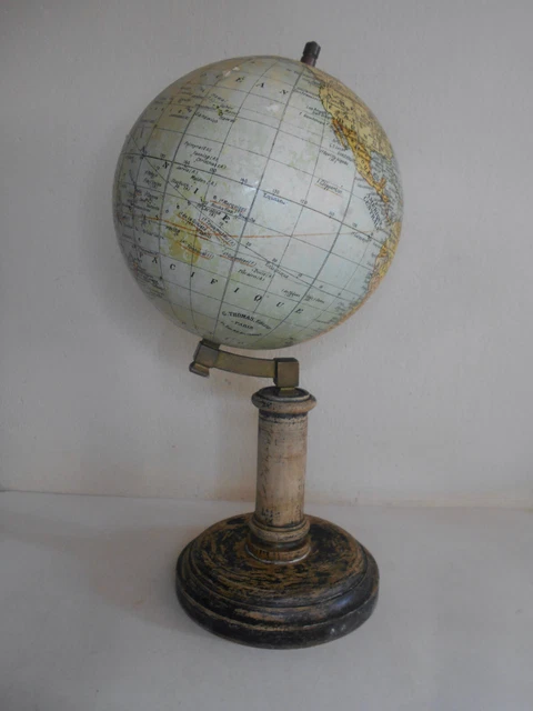 ANCIEN GLOBE TERRESTRE mappemonde G Thomas Paris époque XX° Hauteur ...