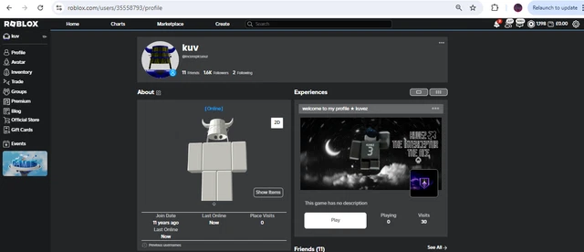 STACKED 2012 ROBLOX Account With Headless (Rare UGC Limiteds 100 ...