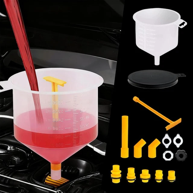 SPILL PROOF RADIATOR Coolant Filling Funnel Kit 15pcs Cooling System ...