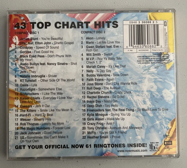 VARIOUS NOW THAT'S What I Call Music! 61 DOUBLE CD ALBUM 2005 EX/NM EUR ...