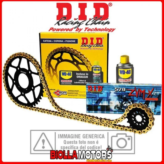 100865 KIT TRASMISSIONE DID 14/43 SUZUKI RGV Gamma 1995- 250CC ACCIAIO ...