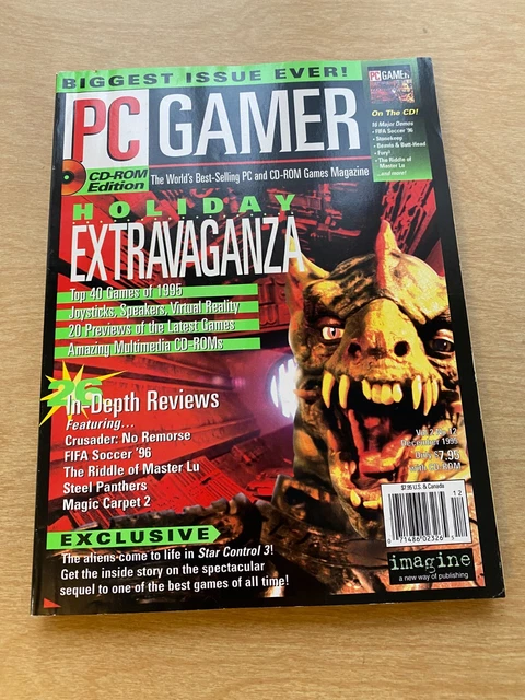 PC GAMER MAGAZINE Vol 2 Issue 12 Dec 1995 Online Video Games Star ...