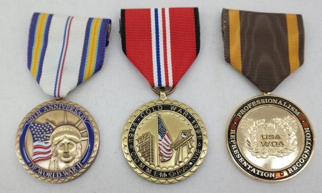 MIXED MEDALS 60TH Anniversary WW2 Cold War Commemorative ROTC USA WOA ...