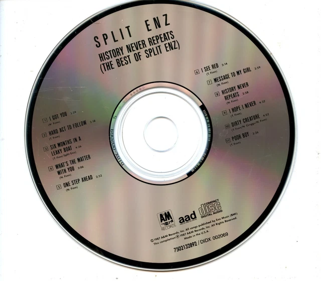 SPLIT ENZ - History Never Repeats The Best Of Split Enz $16.00 - PicClick CA