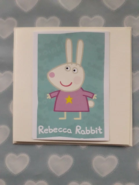 BIRTHDAY CARD REBECCA Rabbit Peppa Pig Rebecca Rabbit £3.65 - PicClick UK