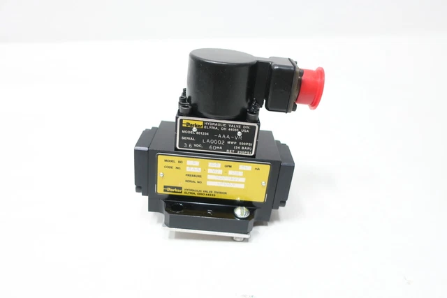 PARKER 801234-AAA-VR BD15-AAA-VD-2.5 Flow Control Servo Valve 2.5gpm ...