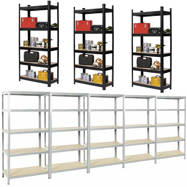 METAL MUSCLE RACK Shelving Storage Garage Shelving Unit Heavy Duty ...