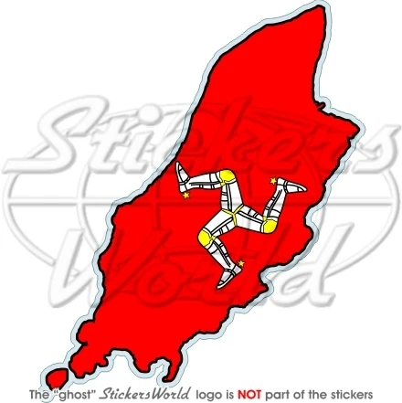 ISLE OF MAN Map-Flag MANX British UK Vinyl Bumper Sticker - Decal 120mm ...