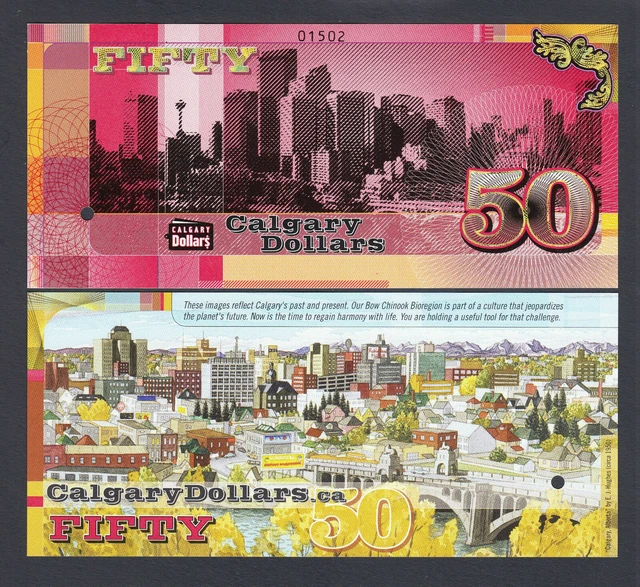 CANADA / ALBERTA / Calgary Local Currency POLYMER 50 Dollars ND (2010 ...