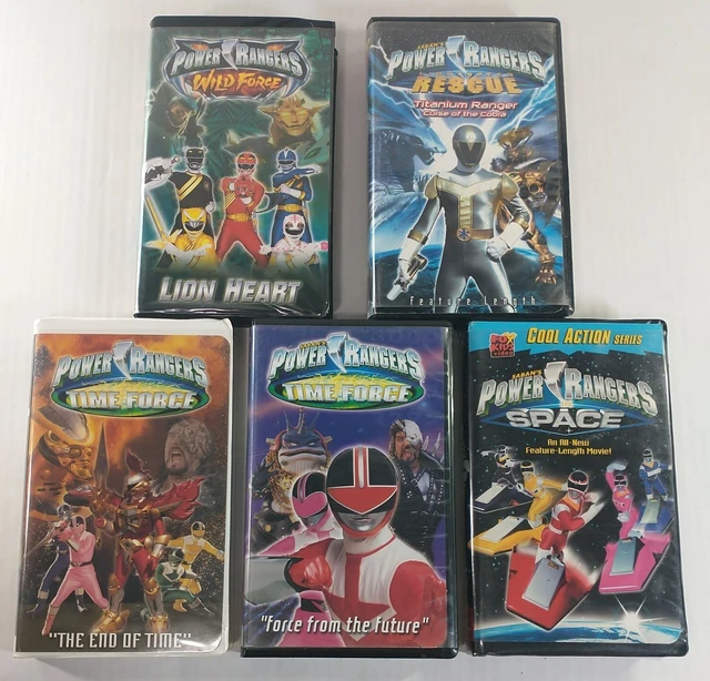 90S POWER RANGERS 5 VHS Video Lot Lost Galaxy Space Time Force Rescue ...