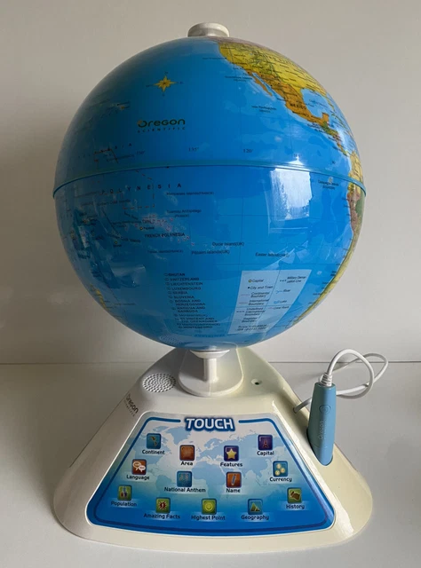 OREGON SCIENTIFIC SMART Globe Interactive Talking Learning Educational ...