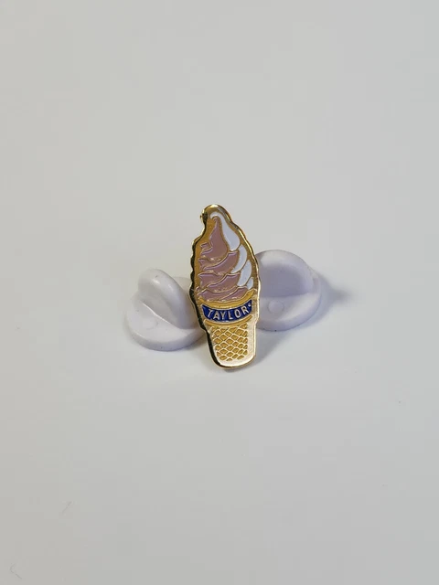TAYLOR ICE CREAM Cone Lapel Hat Pin Soft Serve Machine Manufacturer ...