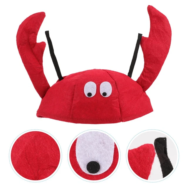 FUNNY FLANNEL LOBSTER Hat Party Costume Cartoon Animal Headdress ...