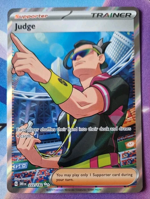 POKÉMON TCG JUDGE 222/182 Destined Rivals Trainer Card NM/Mint full Art ...