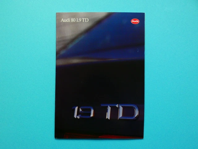 PROSPEKT / KATALOG / Broschüre - Audi 80 (B4) - 1,9 TD Limousine - 07/93 EUR 2,99 - PicClick DE