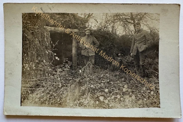 ORIG. FOTO AK Soldat WK1 WW1 Erster Weltkrieg Uniform um 1915 Stellung ...