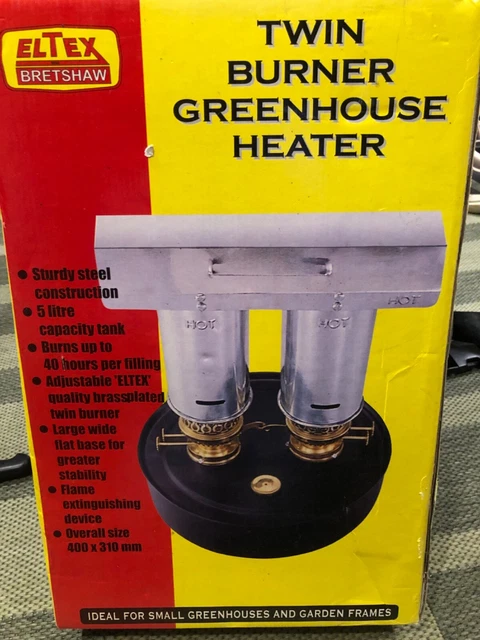 GREENHOUSE HEATER ELTEX twin burner £37.12 - PicClick UK