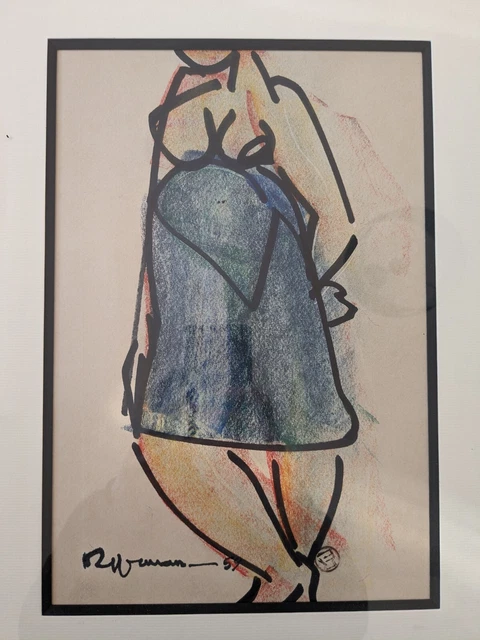 TABLEAU DESSIN RAYMOND Espinasse encre et crayon gras (pastel) EUR 300 ...