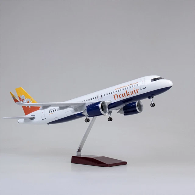 1/80 SCALE EXTRA Large Druk Air Airbus A320 NEO Aircraft Model Plane ...