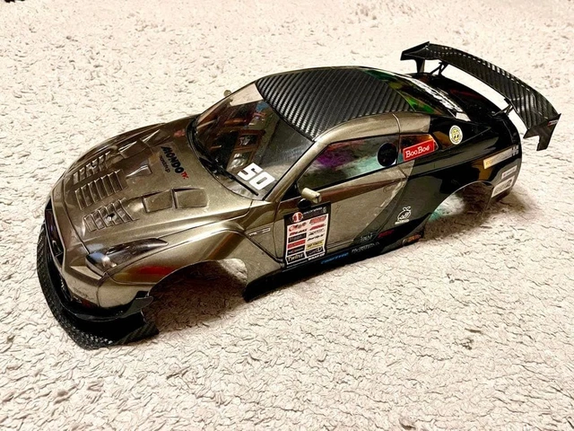 YOKOMO R35 GT-R RC Car Body Champagne Gold Black Pearl Large Rear Wing ...