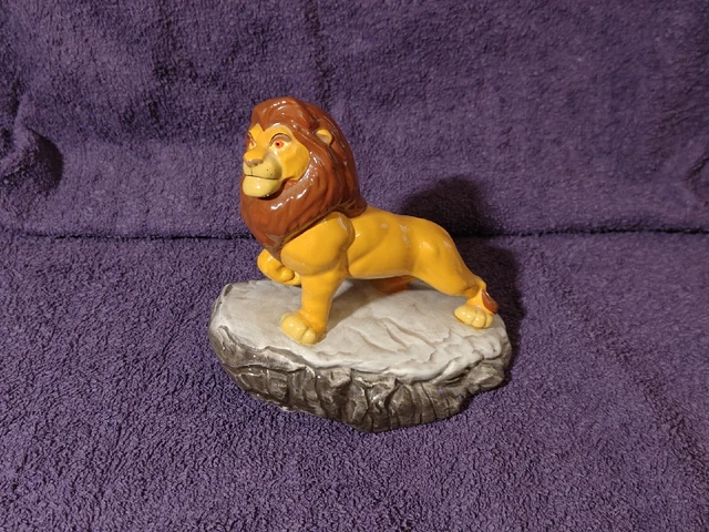 VINTAGE DISNEY THE Lion King MUFASA on Pride Rock 5" Porcelain Statue ...