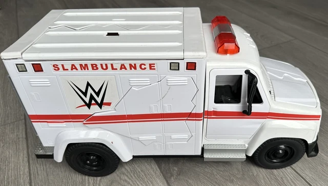 WWE MATTEL WWE Wrekkin' Slambulance Vehicle with Trolley Complete £23. ...