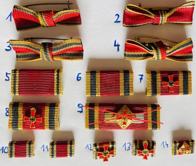 1 BUNDESVERDIENSTKREUZ BUNDESVERDIENSTMEDAILLE BANDSPANGE ORDEN BVK ...