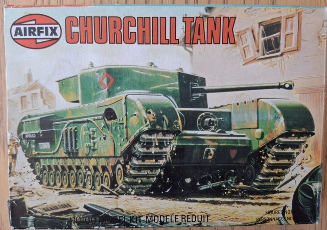 AIRFIX HO/OO CHURCHILL Tank vintage unmade kit 61304-4 £3.30 - PicClick UK