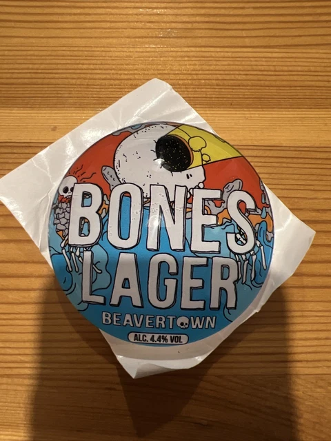 BONES LAGER BEAVERTOWN Beer Badge 3D Acrylic Fisheye £8.00 - PicClick UK