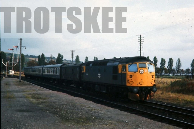 35MM SLIDE BR British Railways Diesel Loco Class 26 26039 Dingwall 1974 ...