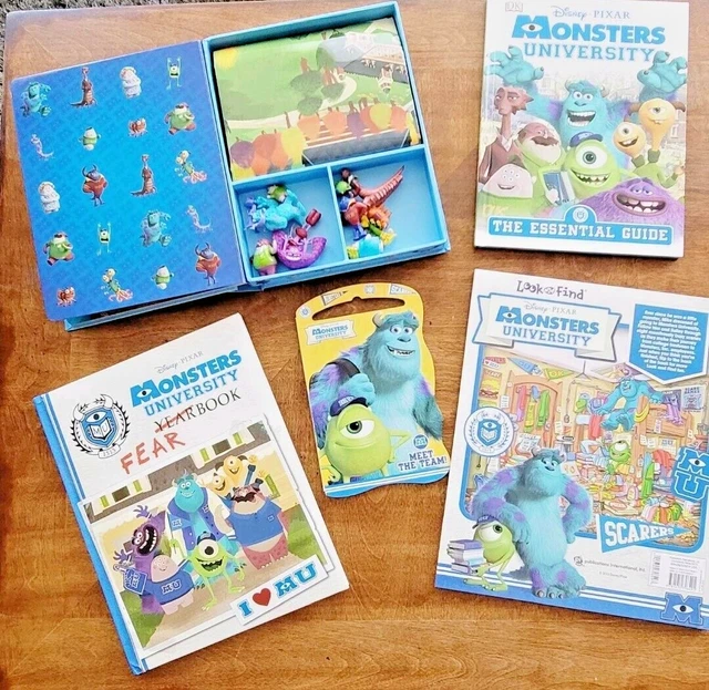 DISNEY PIXAR MONSTERS University 5 Book Lot. Busy Book W/ Playmat ...