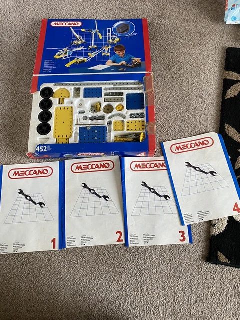 MECCANO SET NO. 4 Motor 51 Models With All Manuals Meccano Set 4 £19.50 ...