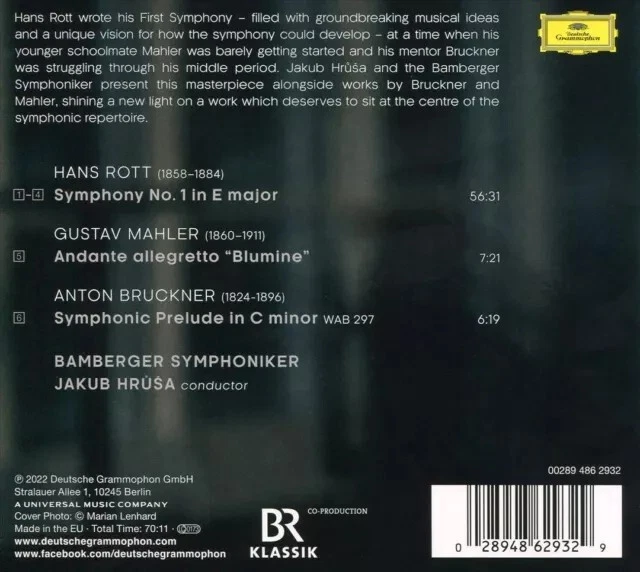 JAKUB HRUSA / Bamberger Symphoniker - Hans Rott: Symphony No. 1 New Cd ...