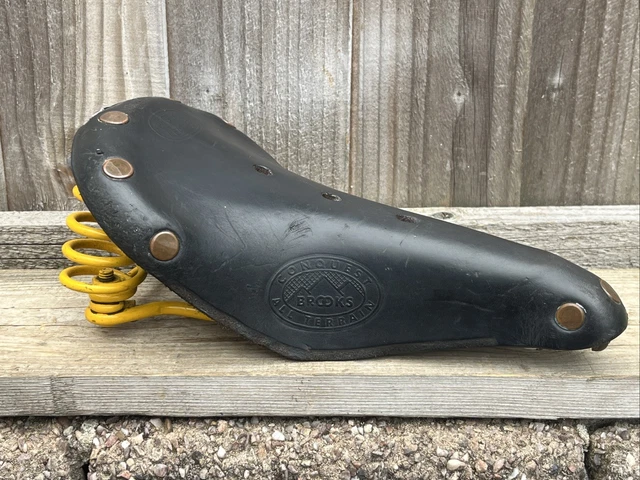 VINTAGE 1990’S BROOKS Conquest All Terrain Leather Top Bicycle Saddle £ ...