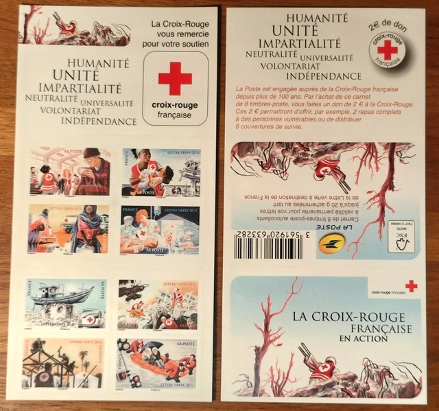FRANCE 2015 CARNET neuf** BC1132 autoadhésif "La Croix-Rouge en action ...