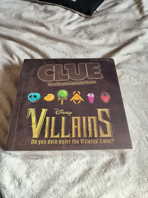DISNEY PARKS VILLAINS Clue Mystery Board Game Theme Park Edition Cluedo ...
