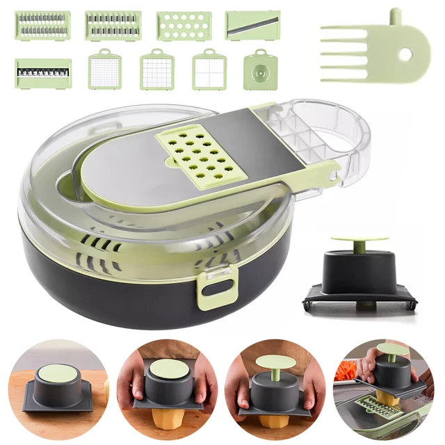 FOOD CUTTER 8 Stainless Steel Interchangeable tools Hand Protector Egg ...